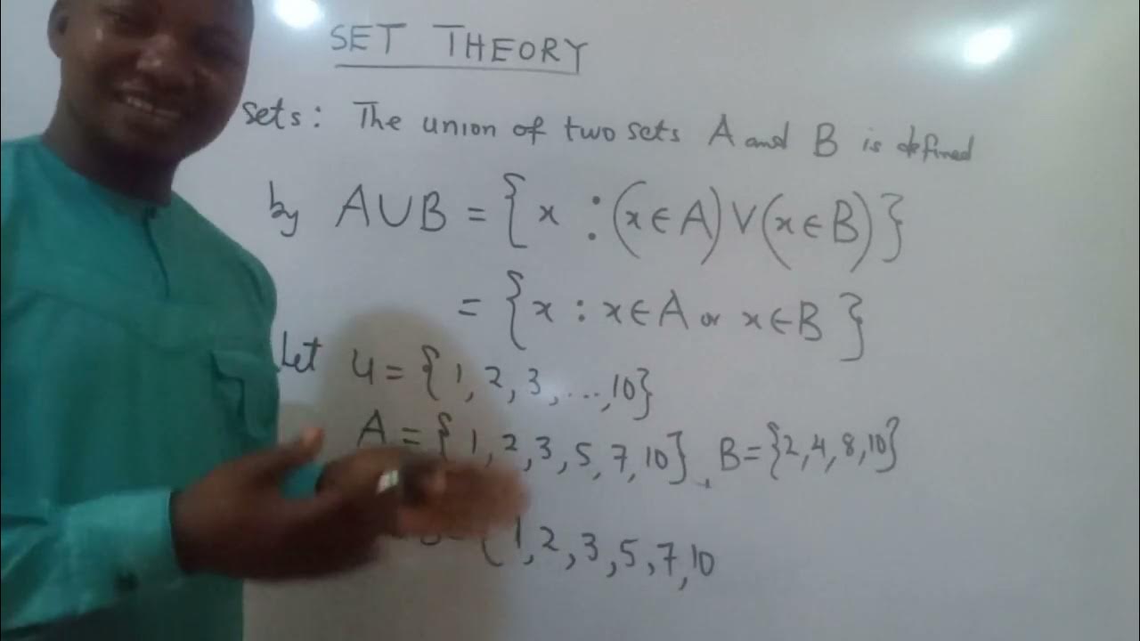 Set theory: Union of sets (in a universal set) - YouTube
