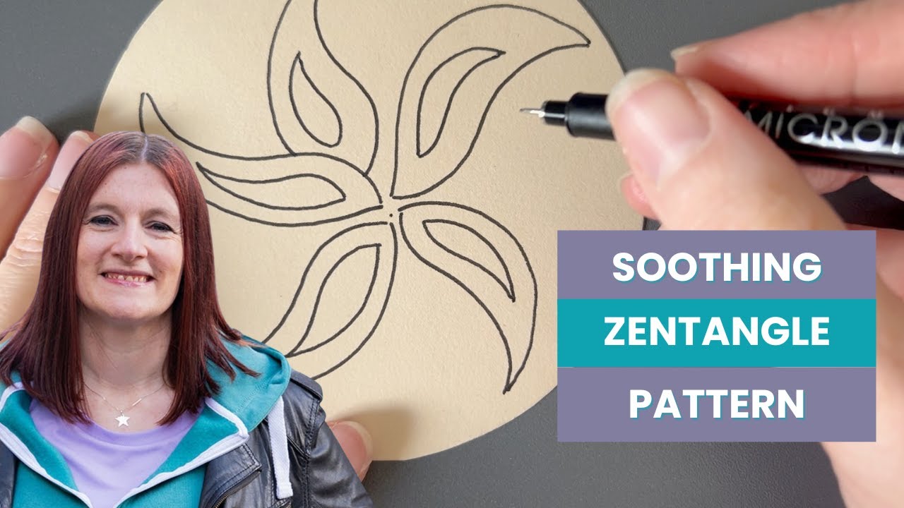 Draw Ellish Blossom – A Calm and Beautiful Zentangle® Pattern - YouTube