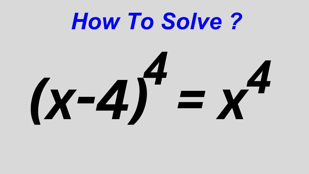 A Beautiful Algebra Problem... - YouTube