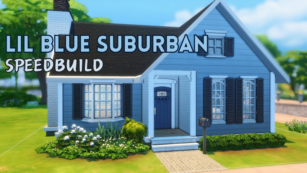 small blue suburban speedbuild! | The Sims 4 - YouTube