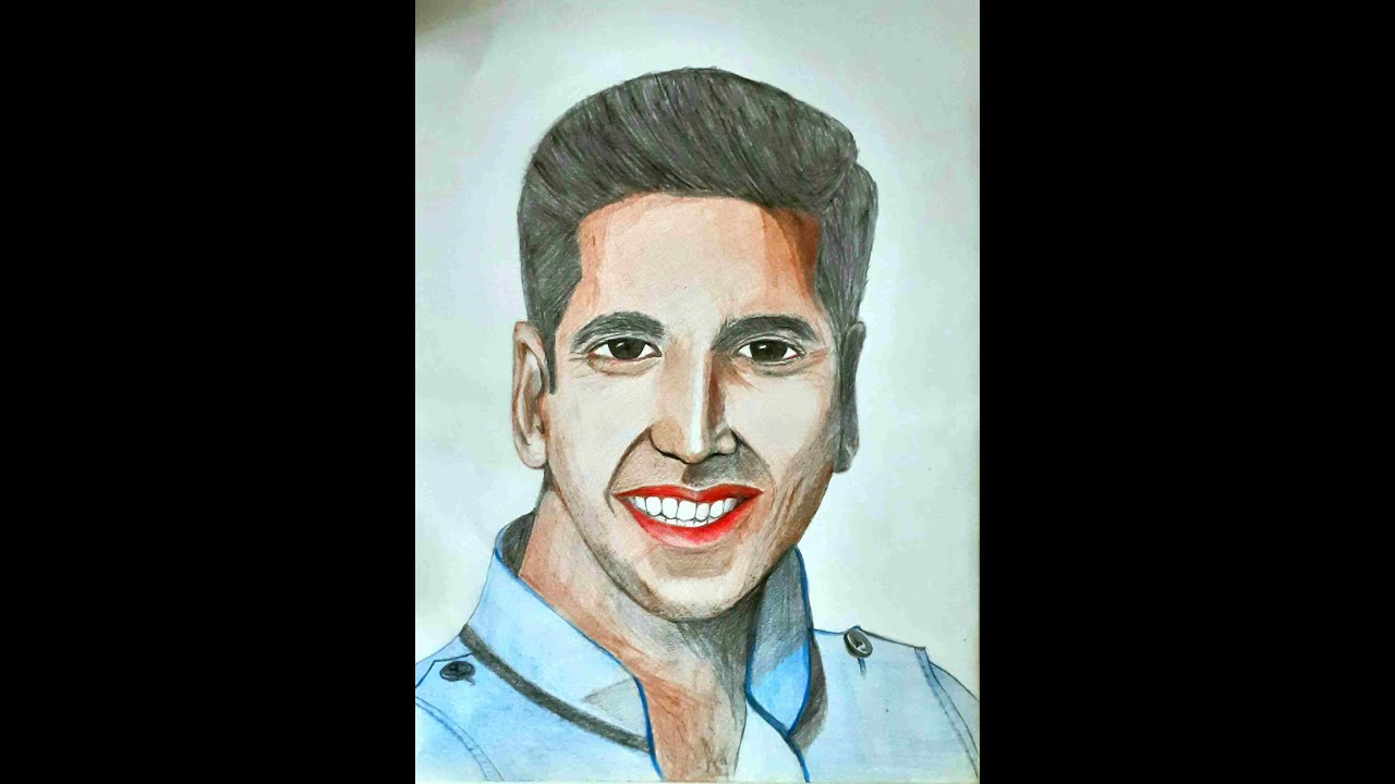 Akshay Kumar Sketch - Color sketch - step by step - YouTube
