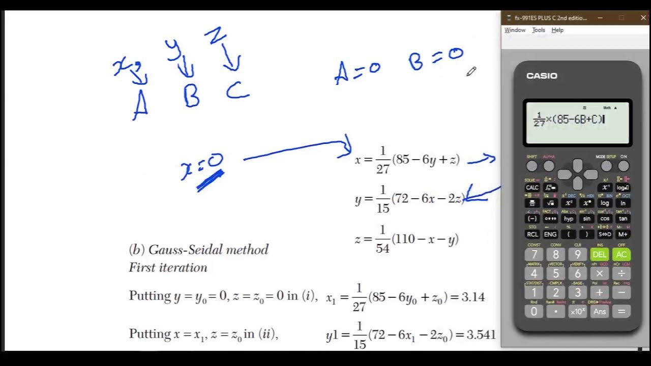 Gauss Seidal Method | Calculator(fx-991es) Trick | Shortcut - YouTube