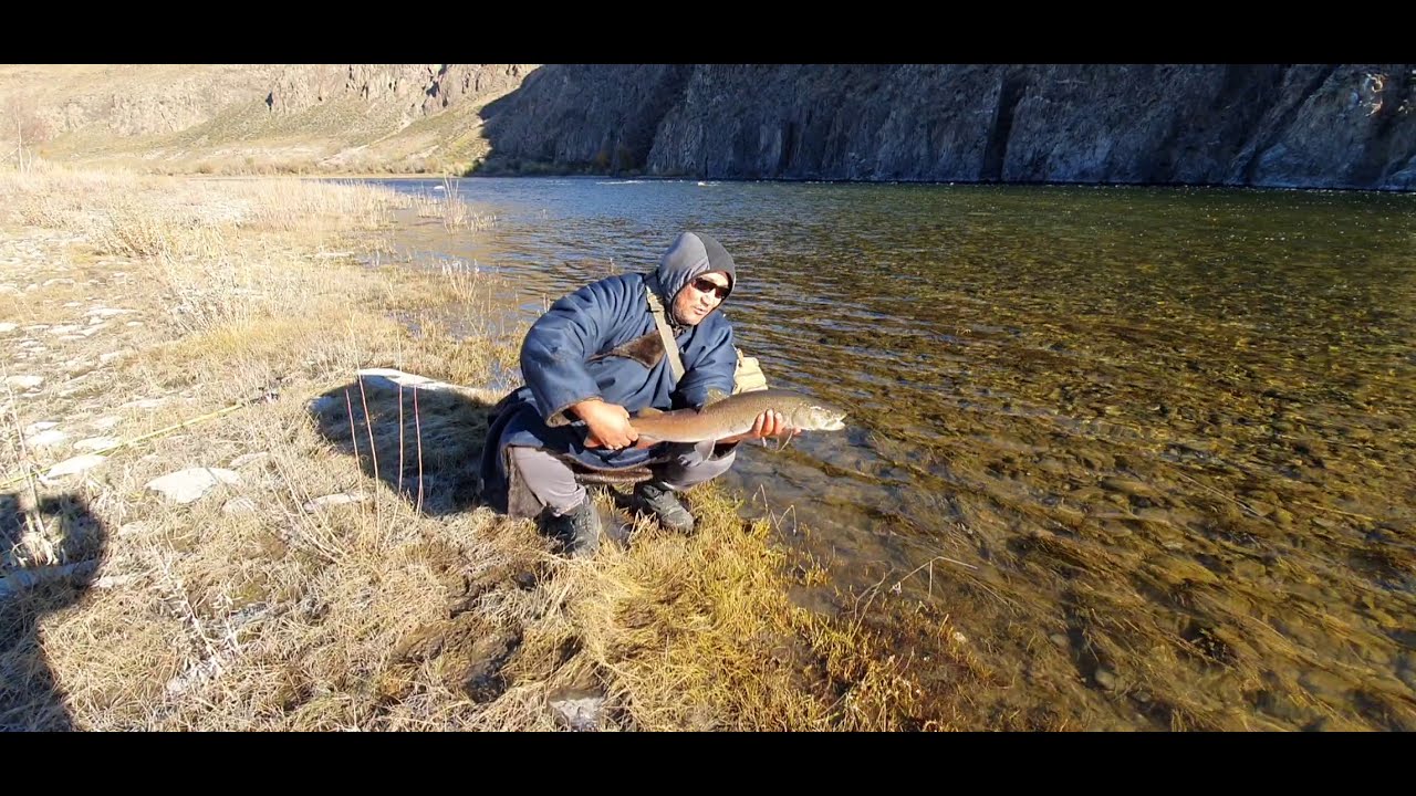 Autumn camping in -7° degrees outside. Mongolia. Delgermurun river ...