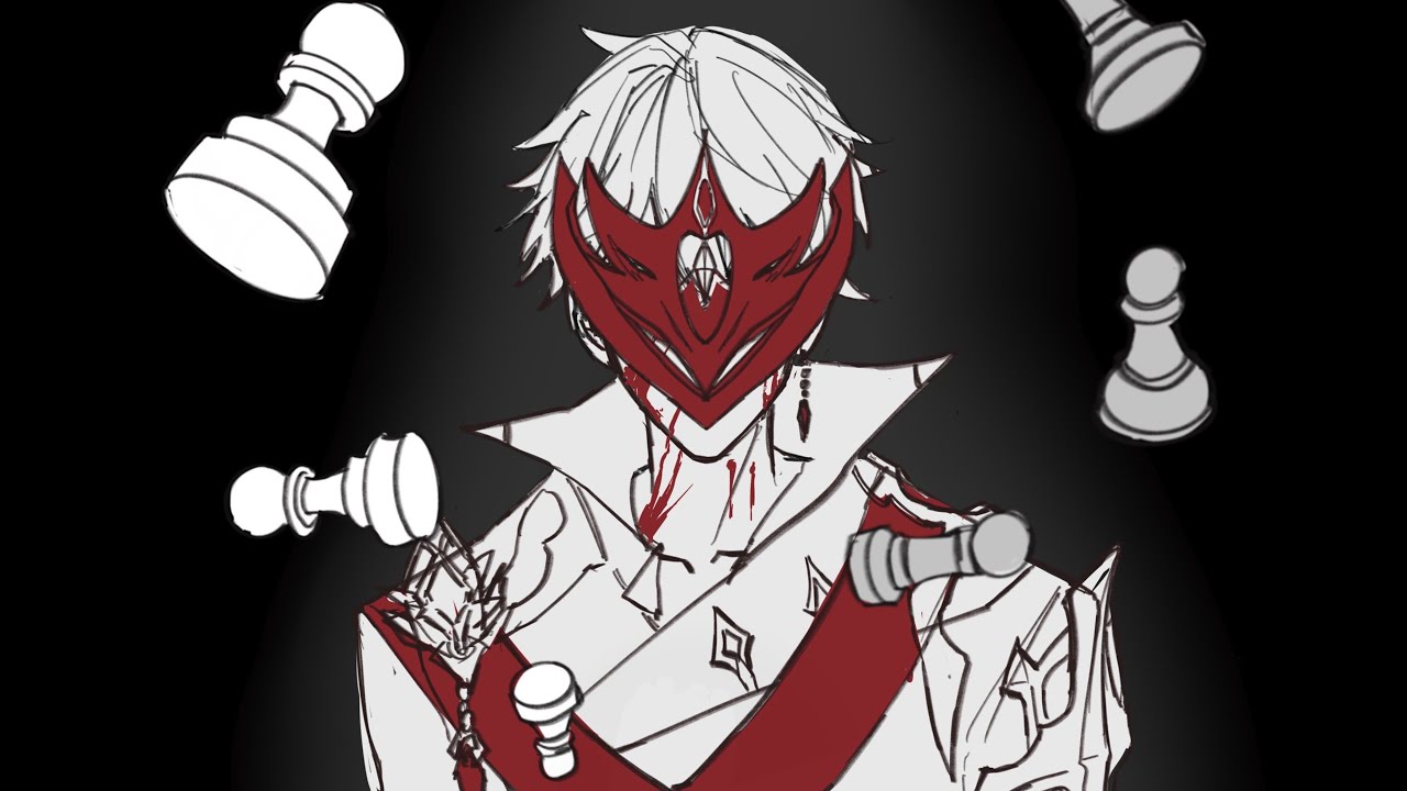 【手描き 原神/Genshin Impact】「Dancing on the Chess board」【Childe/タルタリヤ/达达利亚 ...