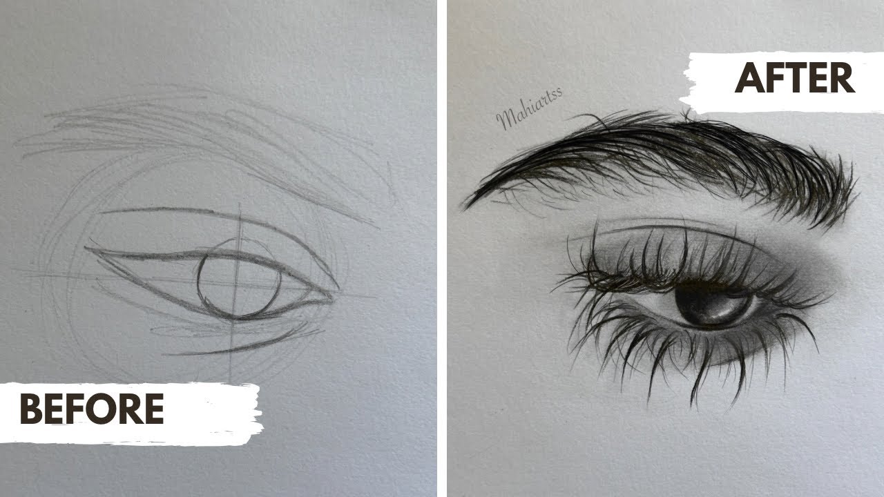 How to Draw a Realistic Eye | Step-by-Step Tutorial for Beginners - YouTube