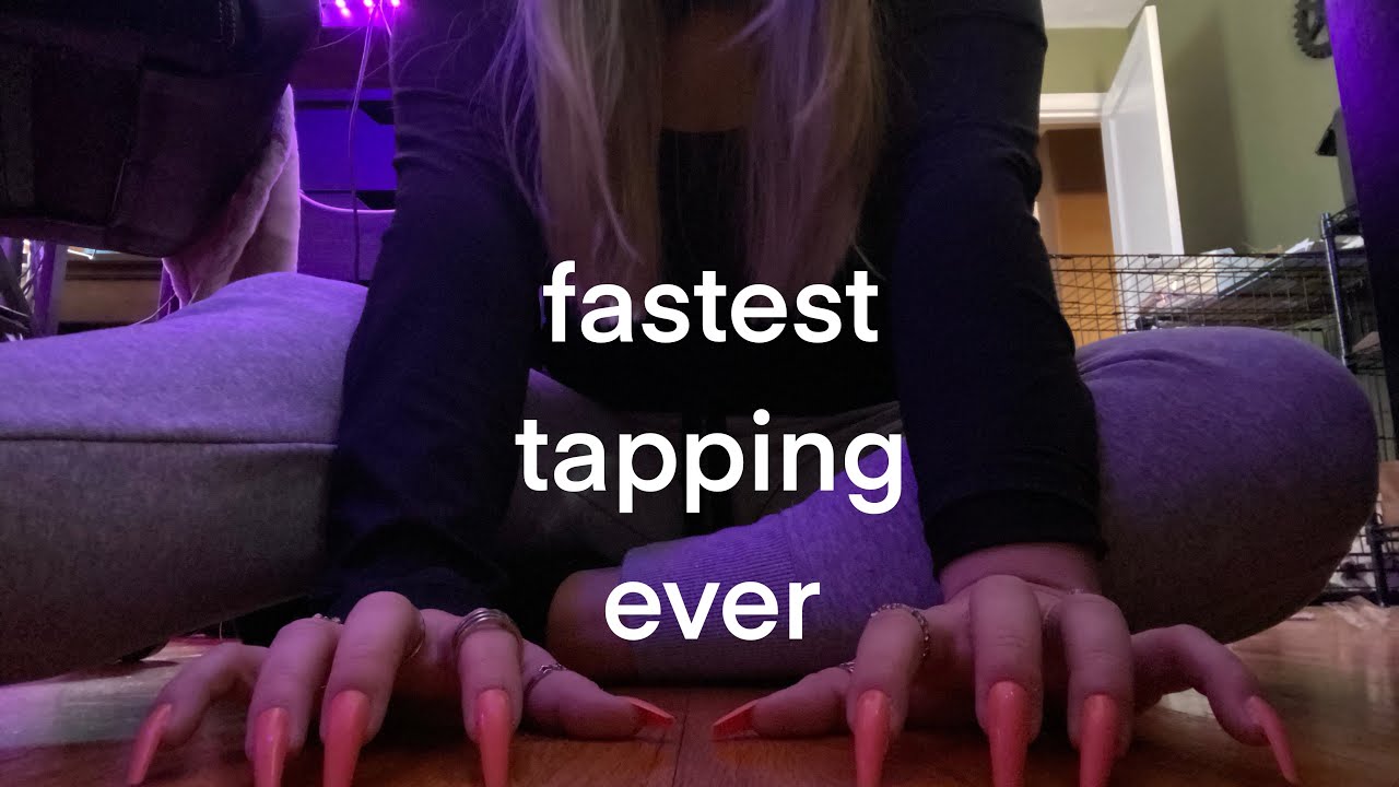 ASMR: Fastest tapping EVER Challenge - Fast & Aggressive floor tapping ...
