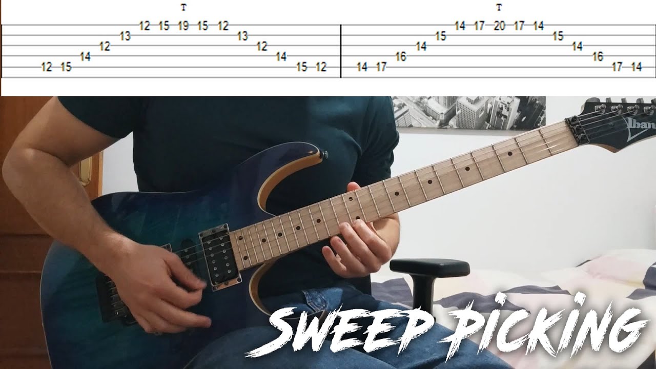 SWEEP PICKING EXERCISE 7 (TAB) - YouTube