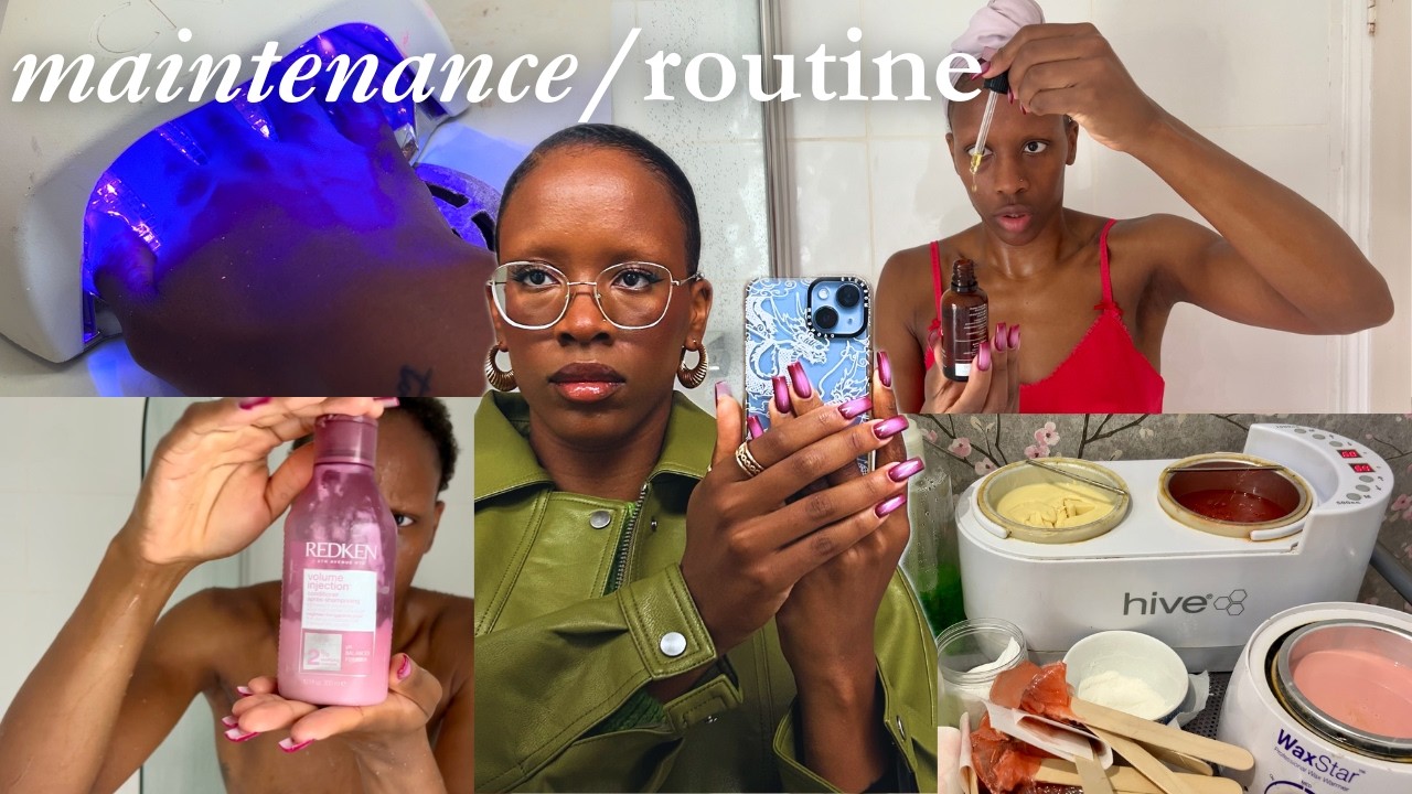 a womanhood beauty maintenance routine - nails, waxing, hair, skincare ...
