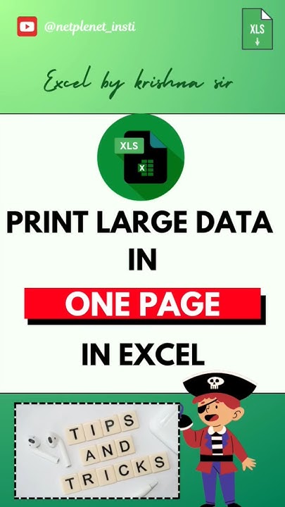 Print Large Data In One Page Excel Tips And Tricks Printing Print Exceltips Shorts