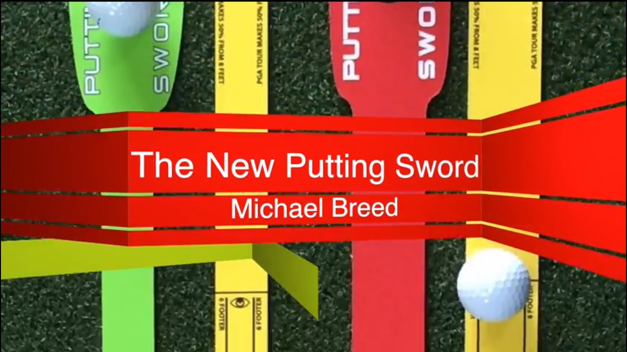 Using the New Putting Sword in Teaching from EyeLine Golf - YouTube