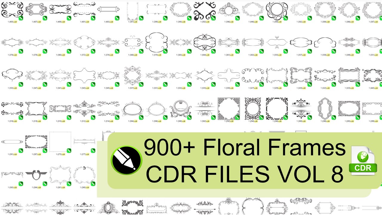 900+ Floral Frames CDR Files Free For Download VOL 8 - YouTube