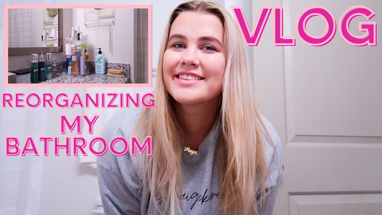 VLOG - BATHROOM MAKEOVER - ORGANIZE & CLEAN WITH ME - YouTube