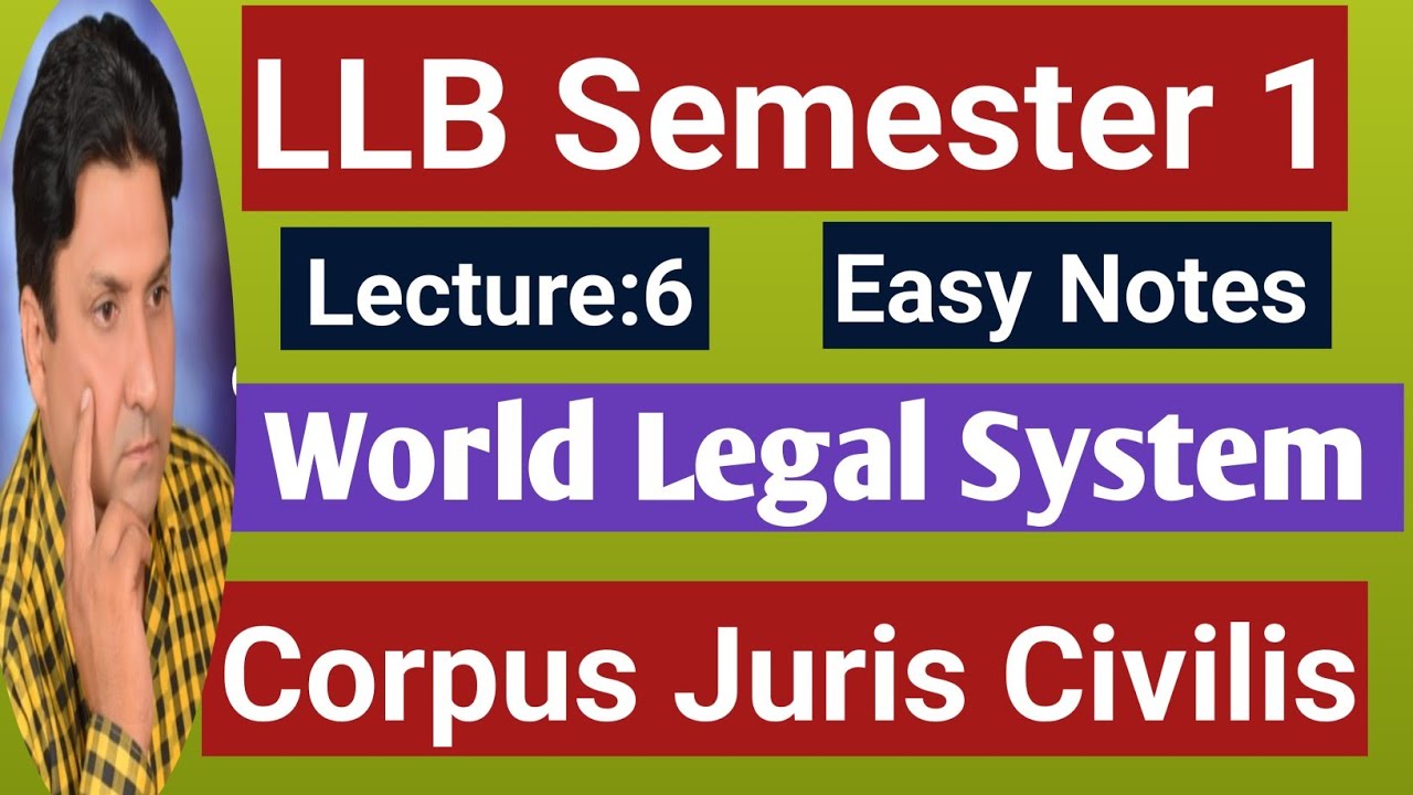 Llb Semester 1World Legal System| Corpus Juris Civilis| Justinian's ...