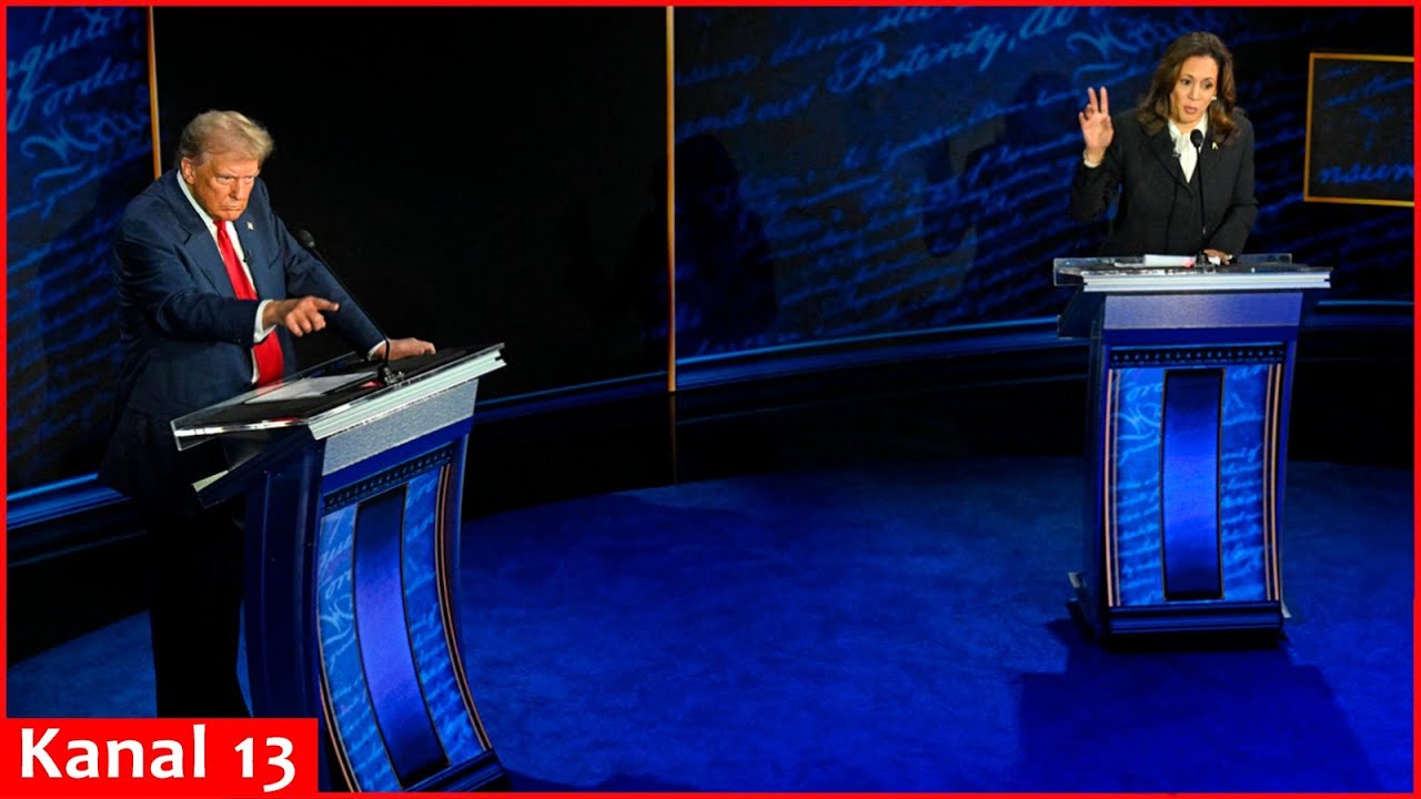 Trump and Harris clash on Mideast policy in fiery election debate - YouTube