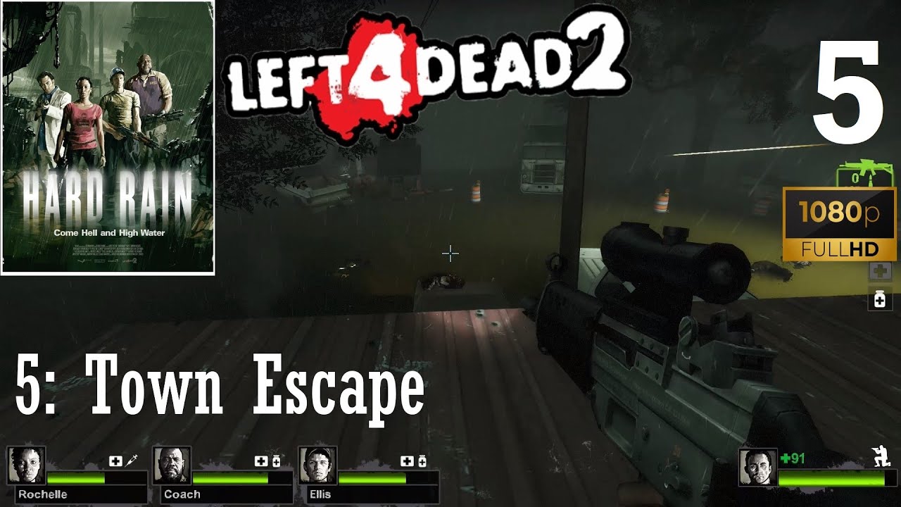 Left 4 Dead 2 - Campaign - HARD RAIN - 5: Town Escape [1080p60FPS ...