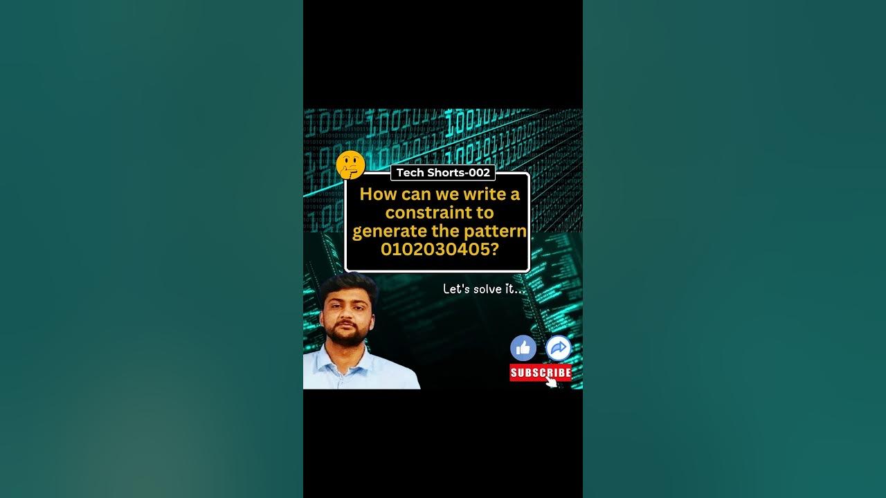 Constraint to Generate Pattern 0102030405 #techshorts - YouTube
