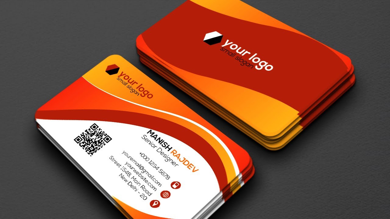 How to Latest Shape Business Card Design Tutorial in Corel Draw x9 ...