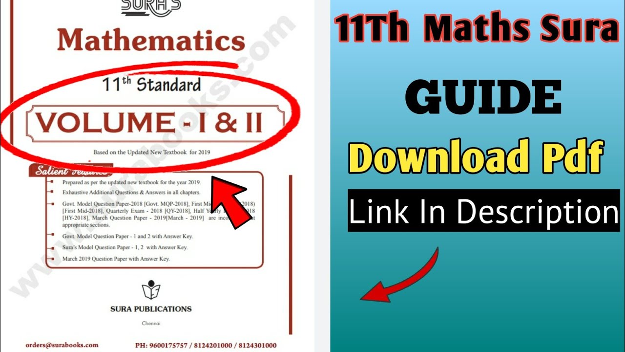 11th Maths Sura Guide PDF Free Download | 11Th Maths Guide PDF Download ...