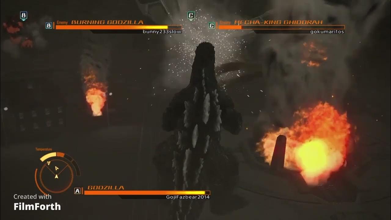 GODZILLA ps4 online battle: Burning Godzilla vs Mecha King Ghidorah vs Godzilla - YouTube