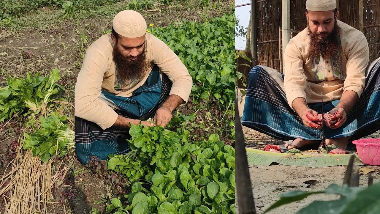 OIL FREE BEST RURAL FOOD | BABY BOK CHOY With KARFU FISH | সম্পুর্ণ তেল ...