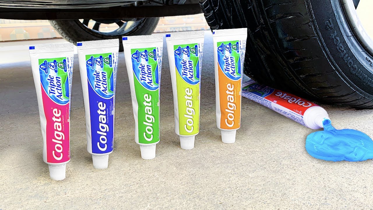Car vs Colgate Experiment | Crushing Crunchy & Soft Things by Car - YouTube