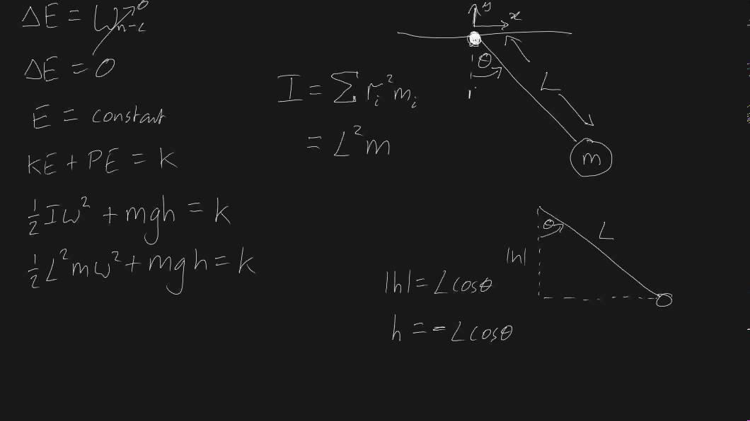 Derivation of Pendulum equations method 2 - YouTube