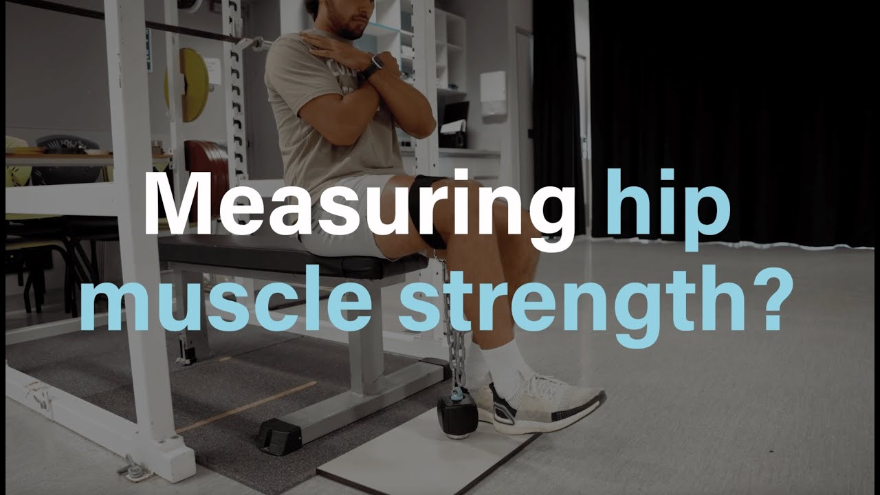 Measuring hip muscle strength with Hawkin TruStrength - YouTube