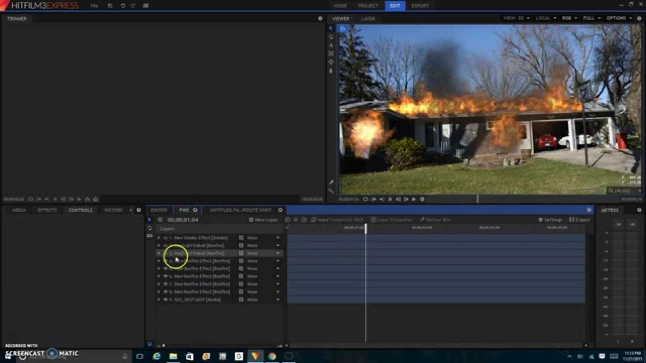 How to set your house on fire with HitFilm - YouTube