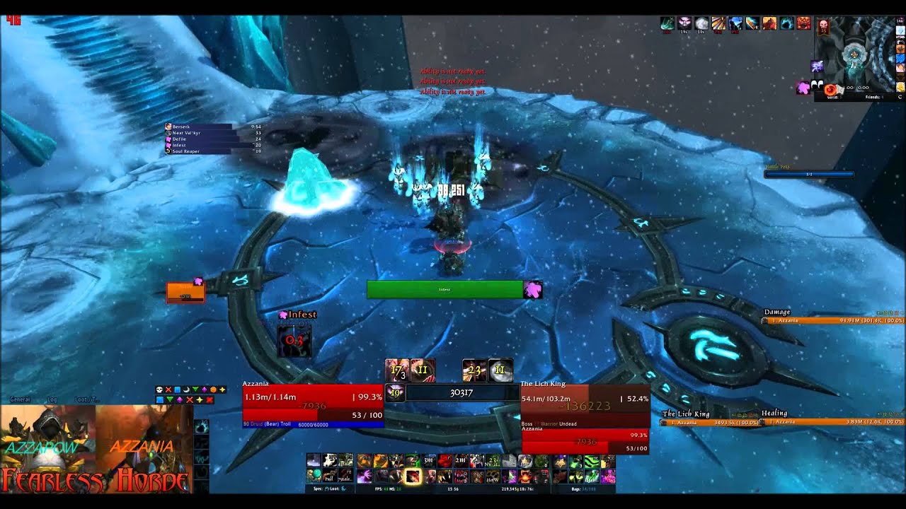 Guardian Druid - Lich King heroic 25 man solo - YouTube