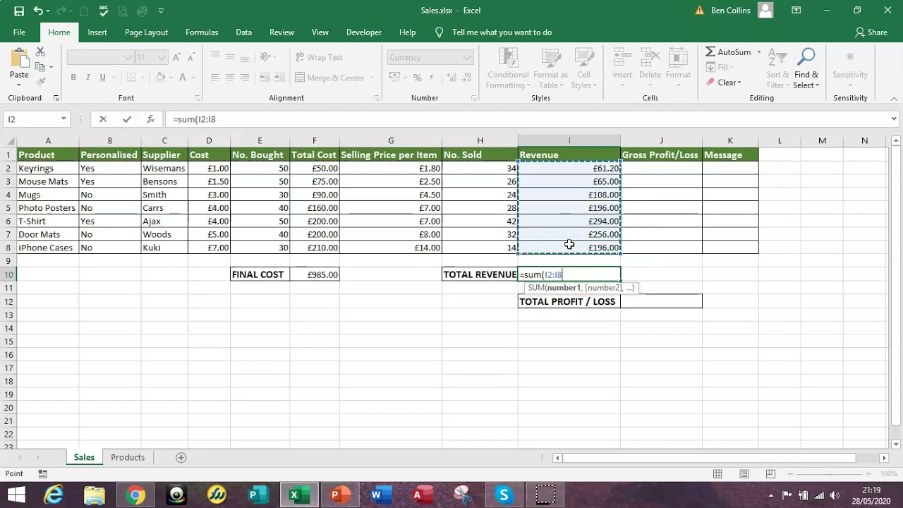 Spreadsheets Lesson 3 Tutorial Video - YouTube