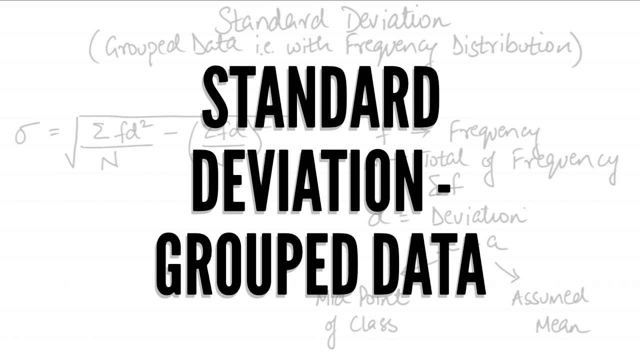 Standard Deviation - Grouped Data (Revision) - F.Y.B.Com Maths - YouTube