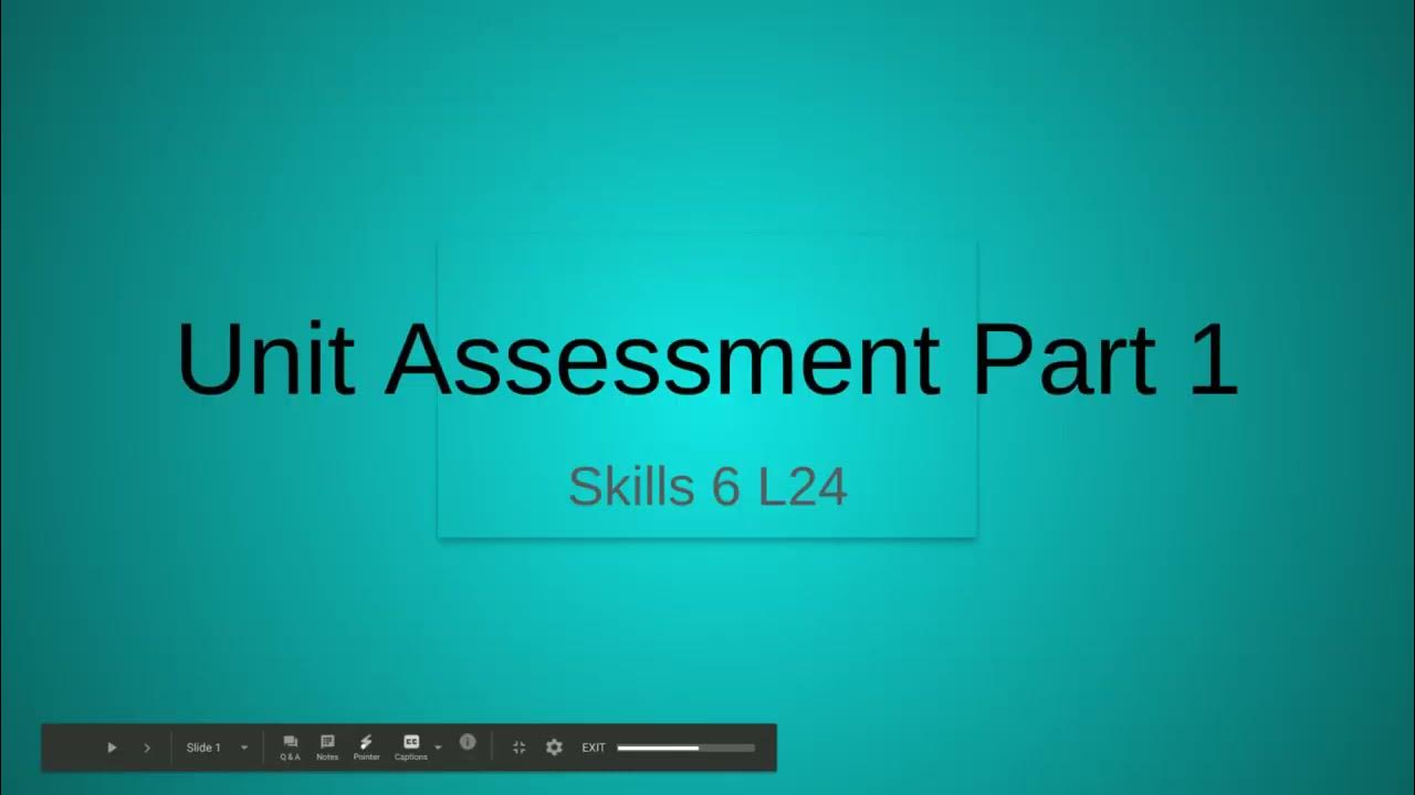 1st Grade CKLA Skills - Unit 6 Lesson 24 Unit Assessment: Word ...