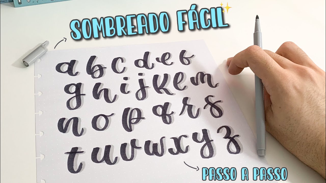 SOMBREADO NO LETTERING | curso gratuito de lettering - YouTube