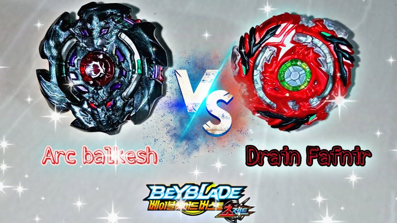 Arc Balkesh Vs Drain Fafnir || Beyblade burst Evolution Battle - YouTube