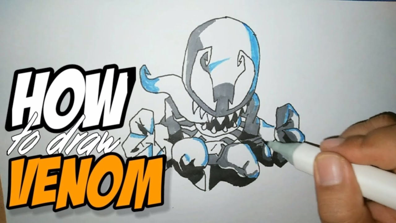 How to draw venom step by step ( Chibi Superhero Venom ) / Como Dibujar ...