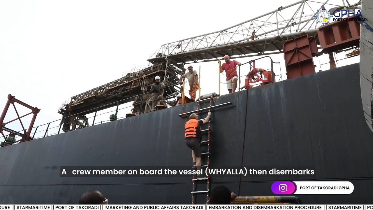 A GLIMPSE AT SHIP CREW CHANGE IN PORT OF TAKORADI - YouTube