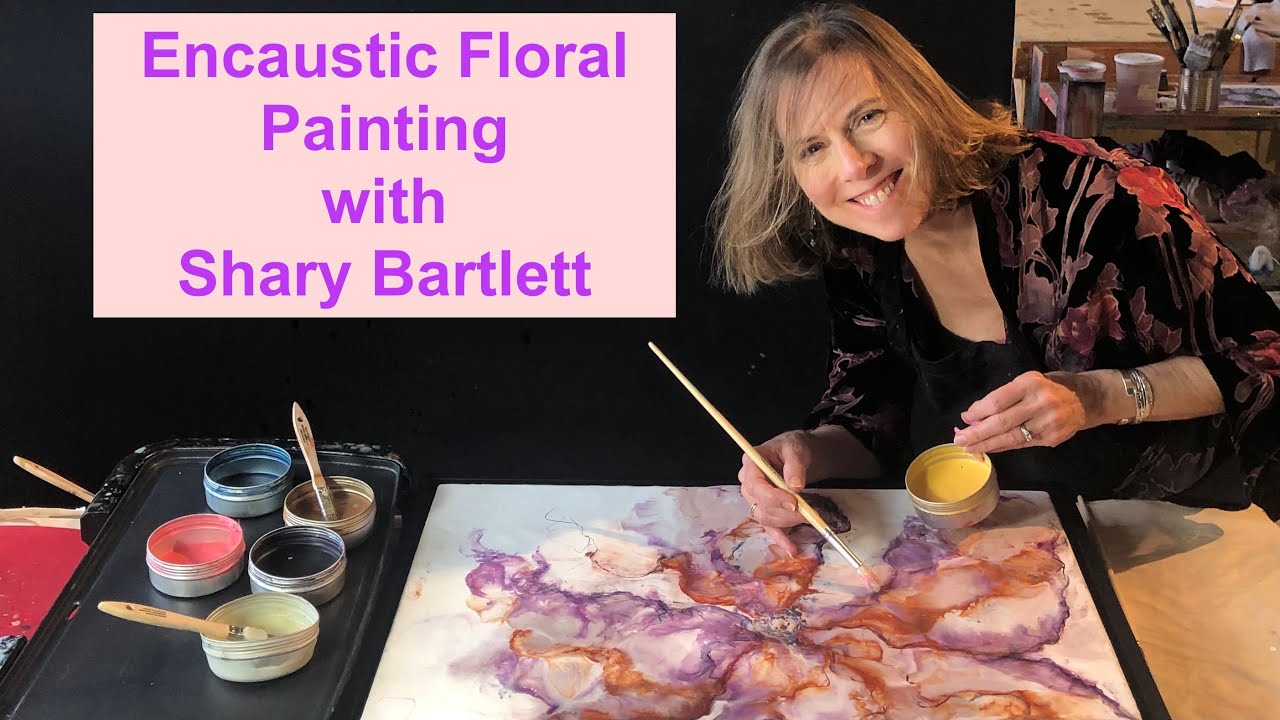 Encaustic Floral Painting 1.5 hour demo by Shary Bartlett for Opus Art ...