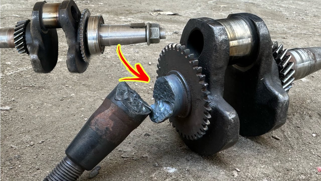Challenge Accepted // A Mechanic Repaired Broken Generator Engine Crank-Shaft From Minded - YouTube