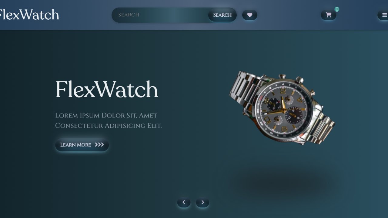 Responsive Modern Ecommerce Watch Website HTML CSS JavaScript - PART 3 ...