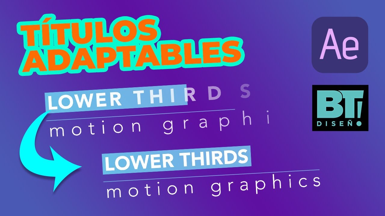 CAJAS de texto ADAPTABLES - Lower Thirds ANIMADOS sin expresiones - YouTube