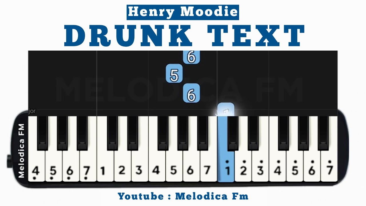 Drunk Text | Lirik dan Not Angka Pianika - YouTube
