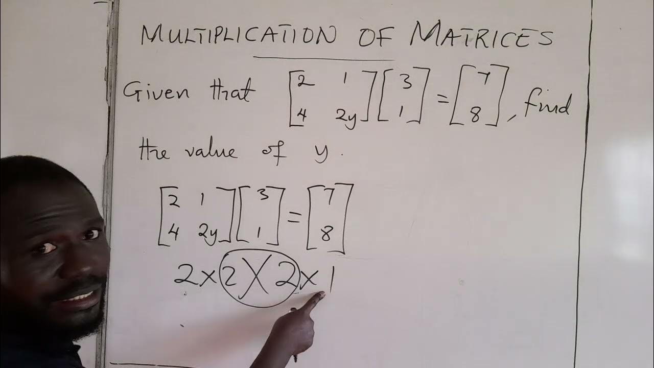 Multiplication of 2 by 2 Matrices P2 - YouTube