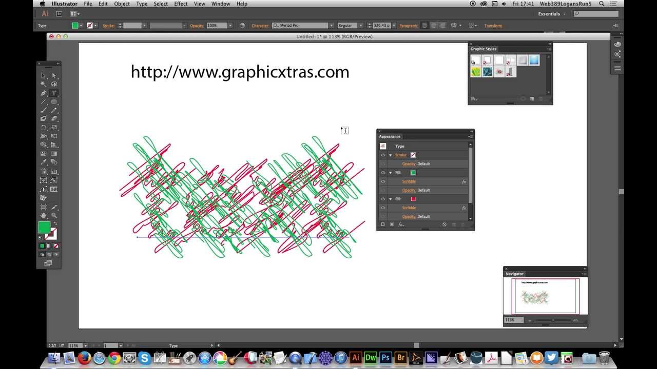 Scribble / Sketch Effect To Text In Illustrator | How To Tutorial | Graphic Style | Graphicxtras ...