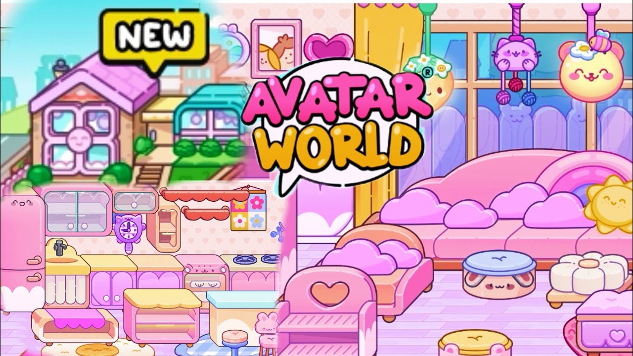 UPDATE••• RUMAH KAWAII AVATAR WORLD|| DEKORASI RUMAH KAWAII PART 1 ...