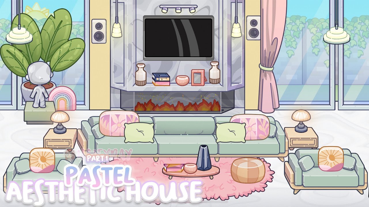Free Pastel Aesthetic House Build (Part 1) Avatar World - YouTube