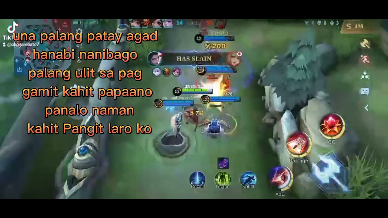 hahaha kalako matatalo kami laging patay Kasi si hanabi Buti nalang ...