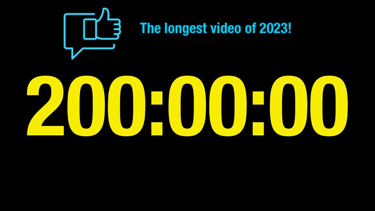 200 hours ~ The Longest Video on YouTube - YouTube