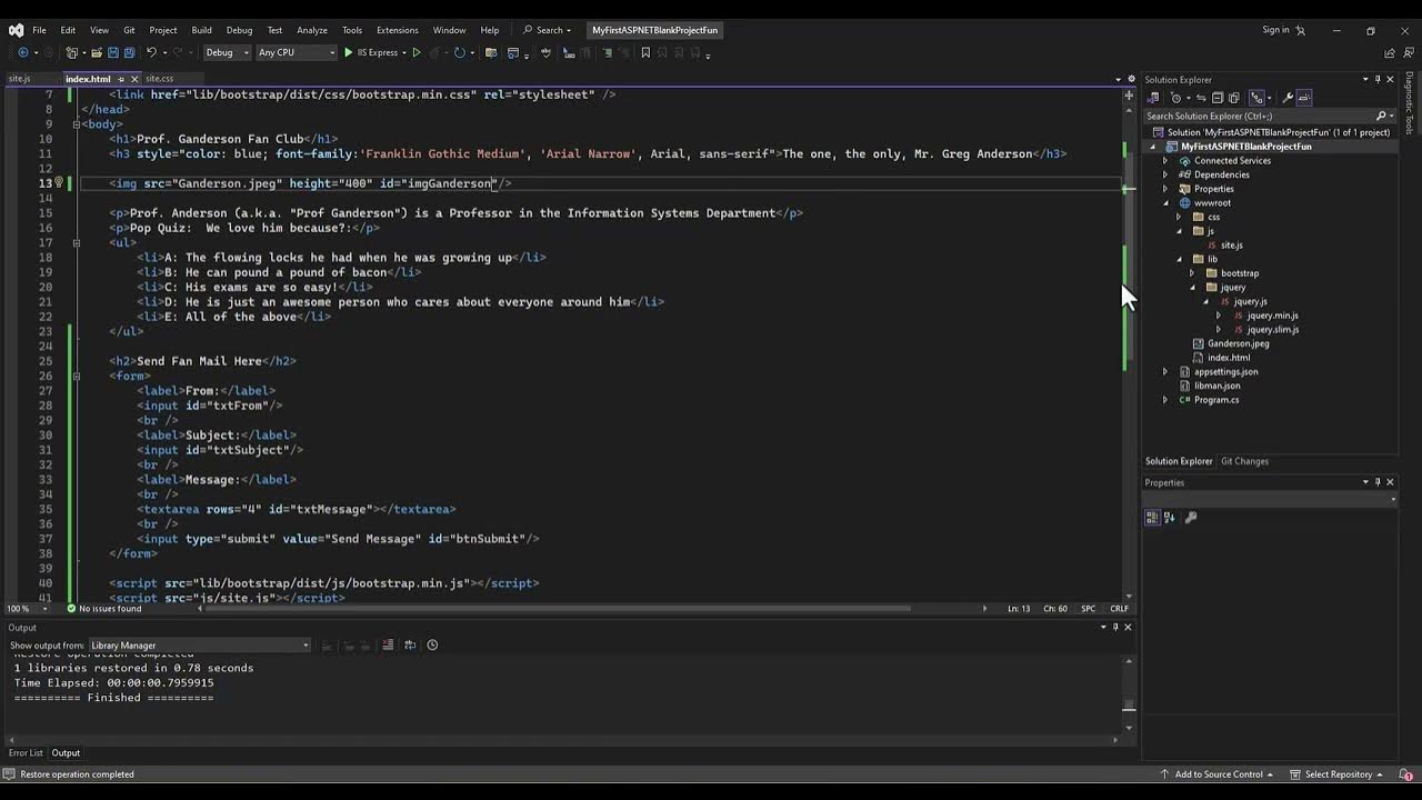 Building First ASP.NET Web App - 07 - jQuery - YouTube