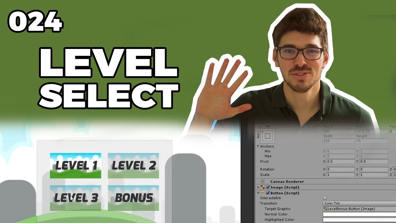 [024] Unity JUMP AND RUN - Level Select - Scenen auswahl - Unity Panels ...