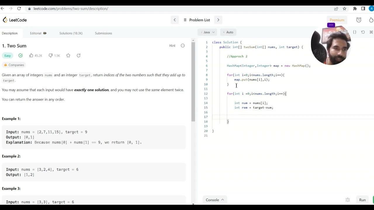 LeetCode 50 Question challenge TwoSum Approch2 | Question1 | Hindi - YouTube